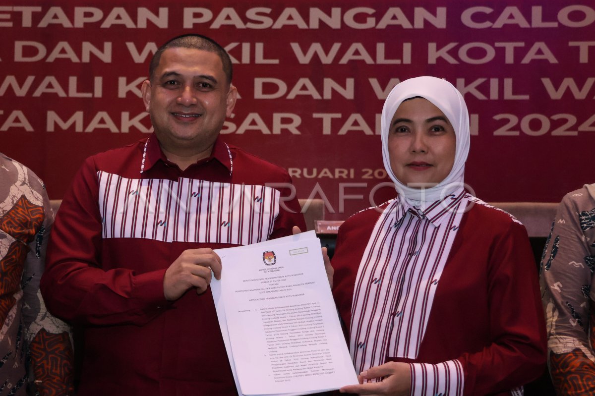 Penetapan Wali Kota dan Wakil Wali Kota Makassar terpilih | ANTARA Foto