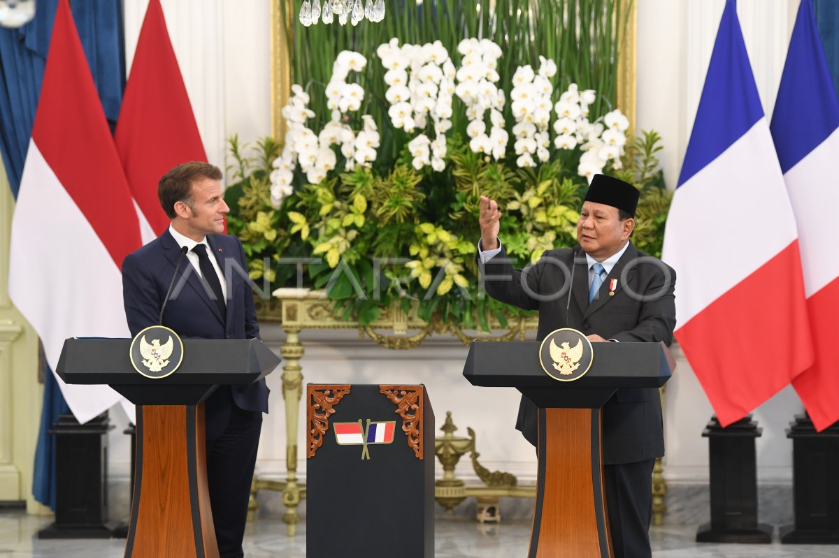 Presiden Prabowo menerima kunjungan Presiden Prancis | ANTARA Foto