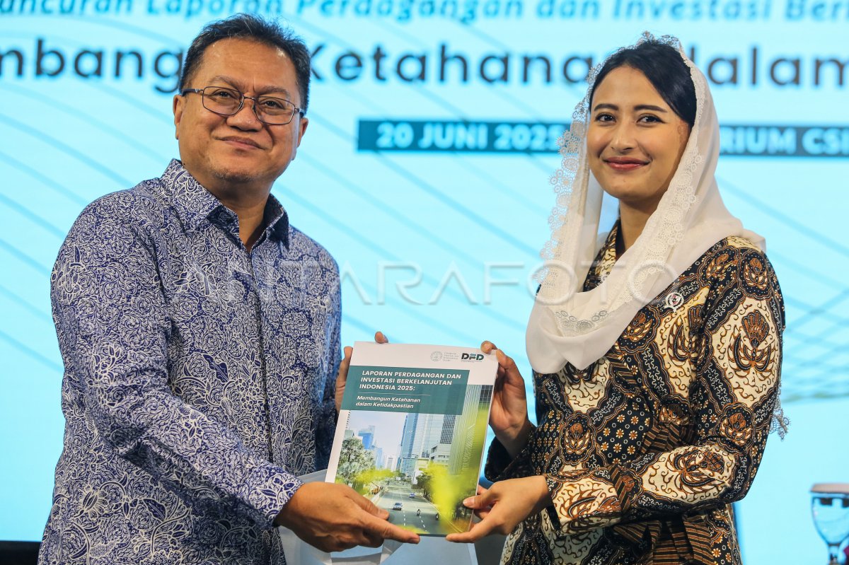 Peluncuran Laporan Perdagangan dan Investasi Berkelanjutan Indonesia 2025 | ANTARA Foto