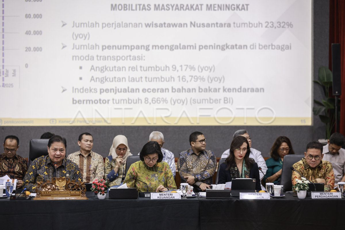 Pertumbuhan ekonomi kuartal II-2025 | ANTARA Foto