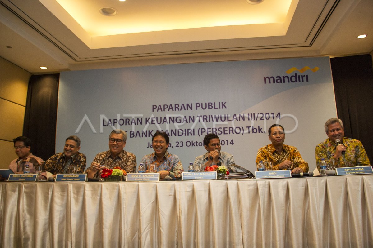 KINERJA TRIWULAN BANK MANDIRI | ANTARA Foto