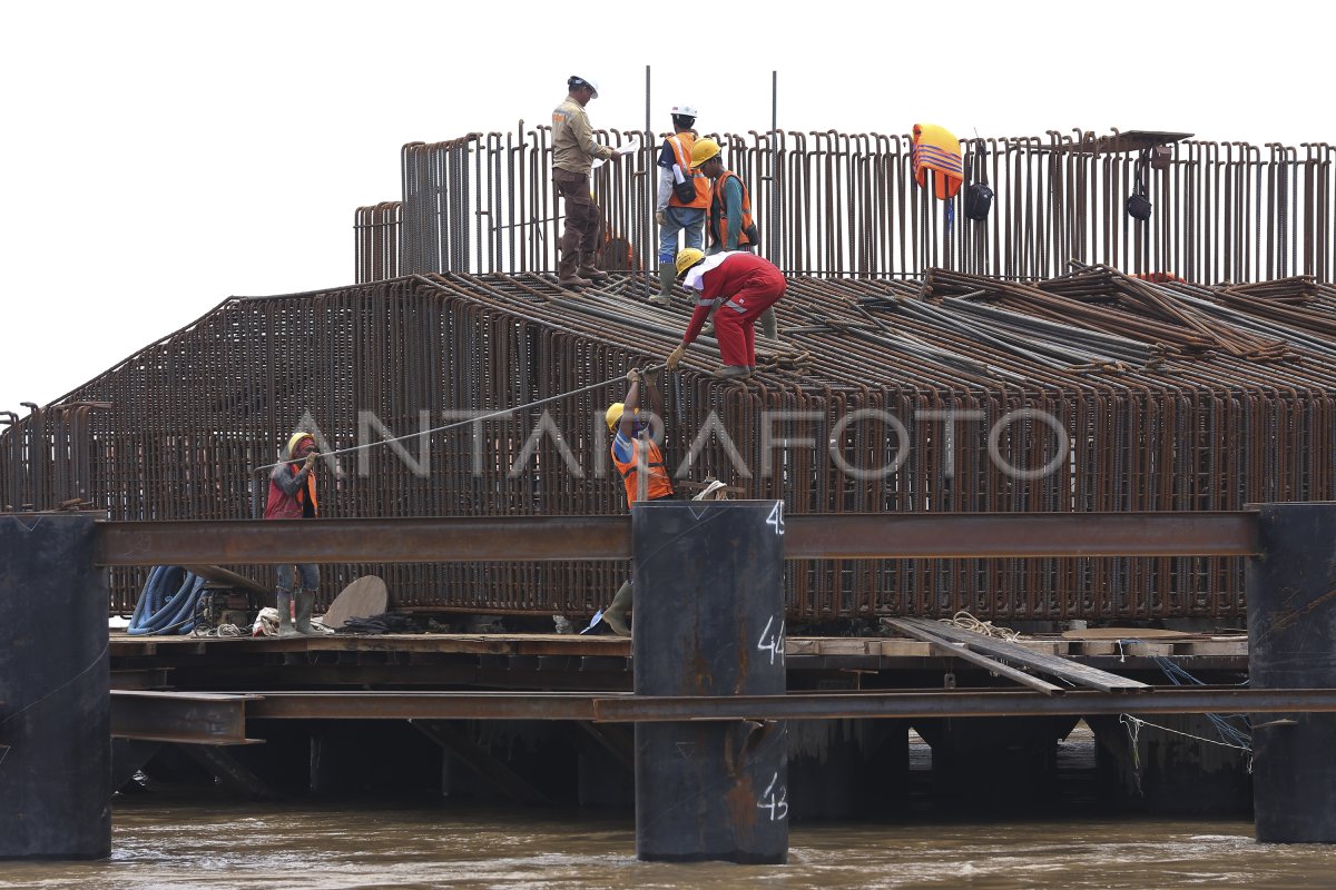 PROGRES PEMBANGUNAN JEMBATAN MUSI VI | ANTARA Foto