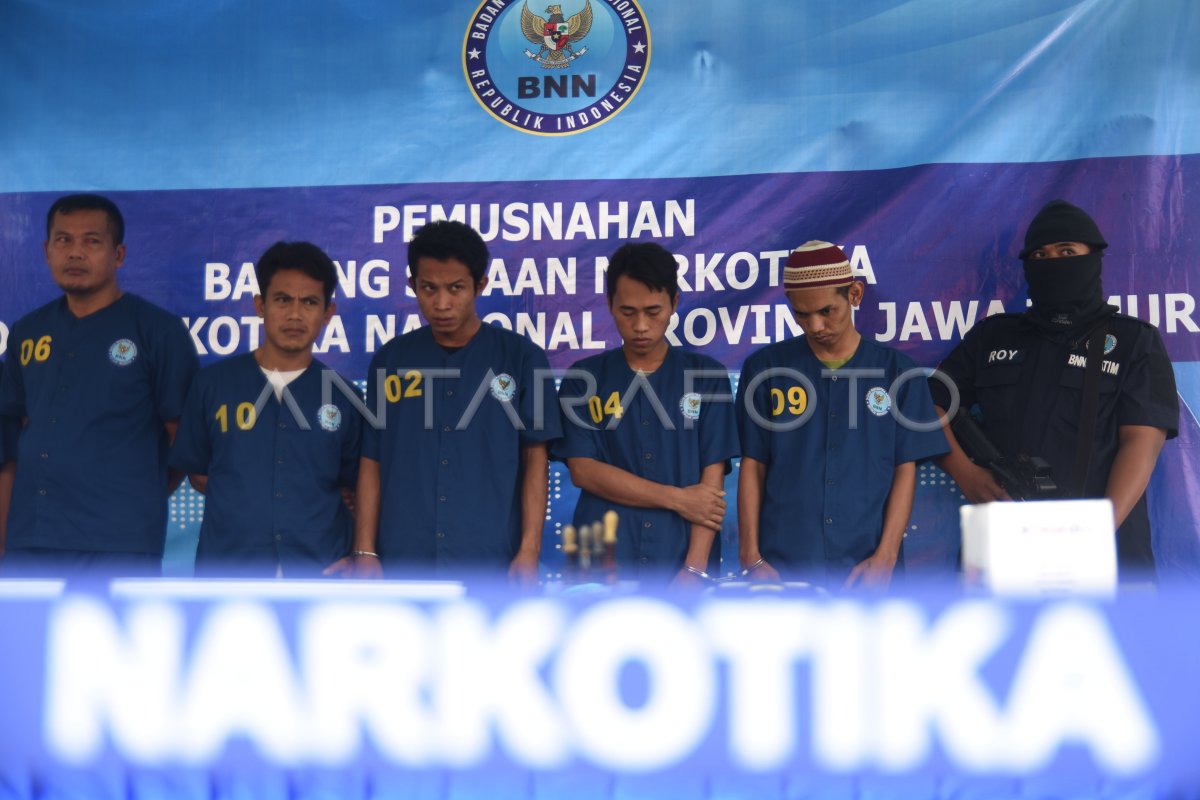 PEMUSNAHAN BARANG BUKTI SABU | ANTARA Foto