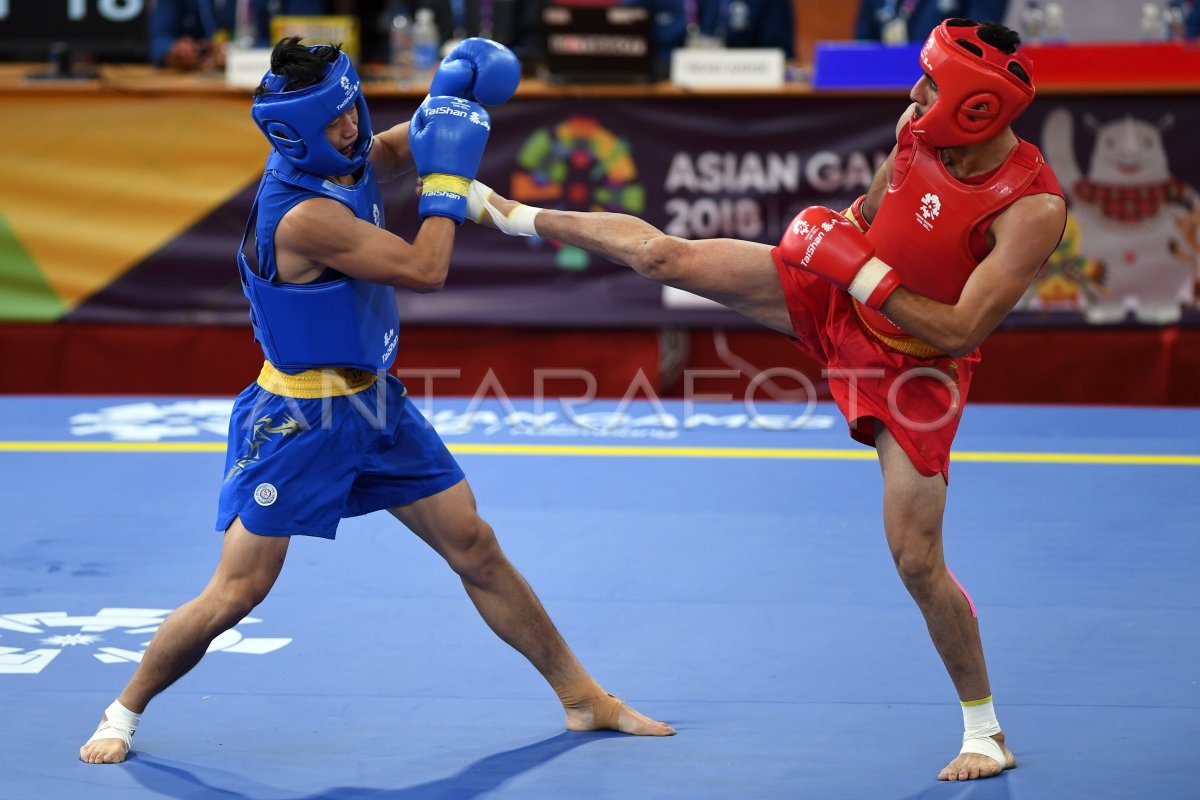 FINAL WUSHU SANDA PUTRA -65 KG IRAN VS CINA | ANTARA Foto