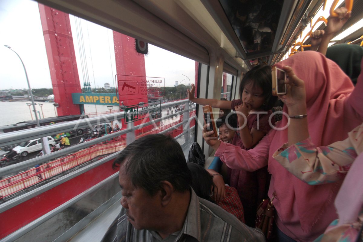 LAYANAN GRATIS LRT PALEMBANG SELAMA ASIAN GAMES | ANTARA Foto
