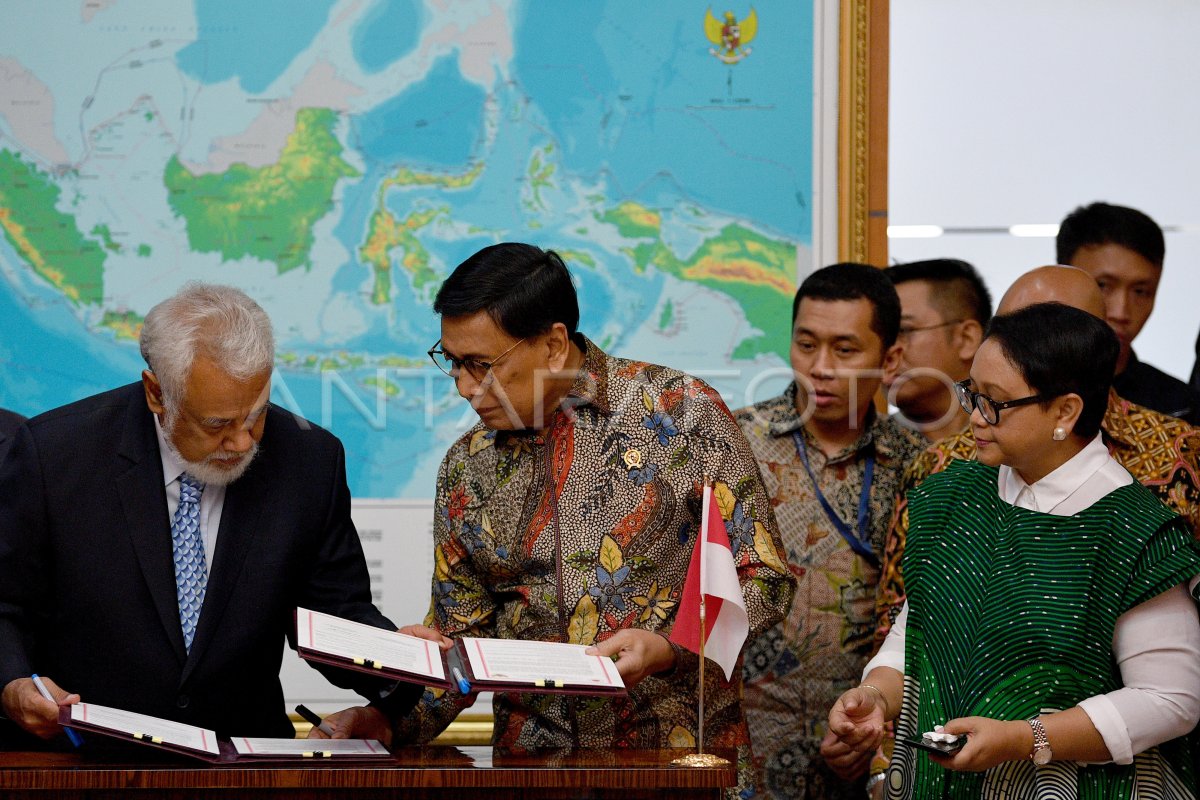 KESEPAKATAN BATAS DARAT INDONESIA-TIMOR LESTE | ANTARA Foto