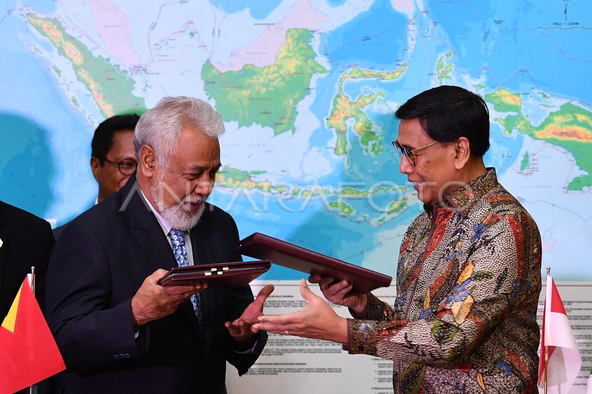 KESEPAKATAN BATAS DARAT INDONESIA-TIMOR LESTE | ANTARA Foto