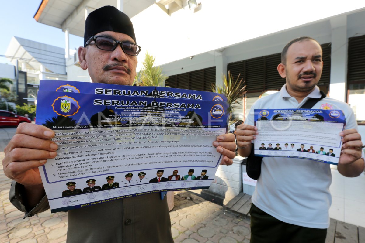 LARANGAN PERAYAAN TAHUN BARU | ANTARA Foto LARANGAN PERAYAAN TAHUN BARU | ANTARA Foto