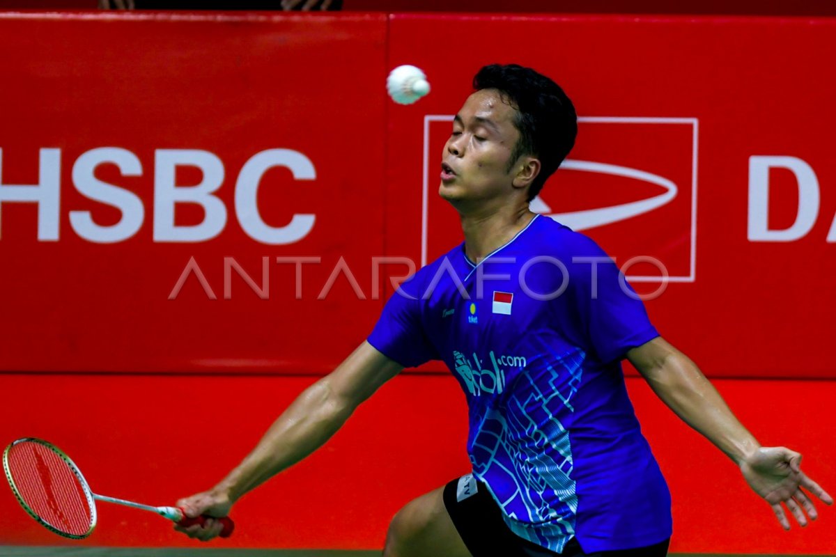 PEBULU TANGKIS ANTHONY SINISUKA GINTING MENANG | ANTARA Foto