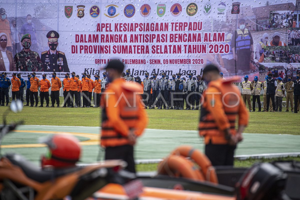 APEL KESIAPSIAGAAN ANTISIPASI BENCANA ALAM DI SUMATERA SELATAN | ANTARA Foto