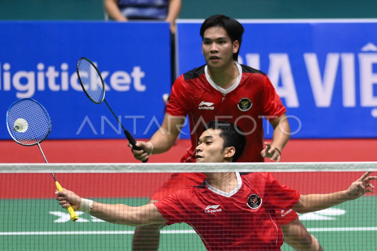 ALL INDONESIAN FINAL BULU TANGKIS GANDA PUTRA SEA GAMES | ANTARA Foto