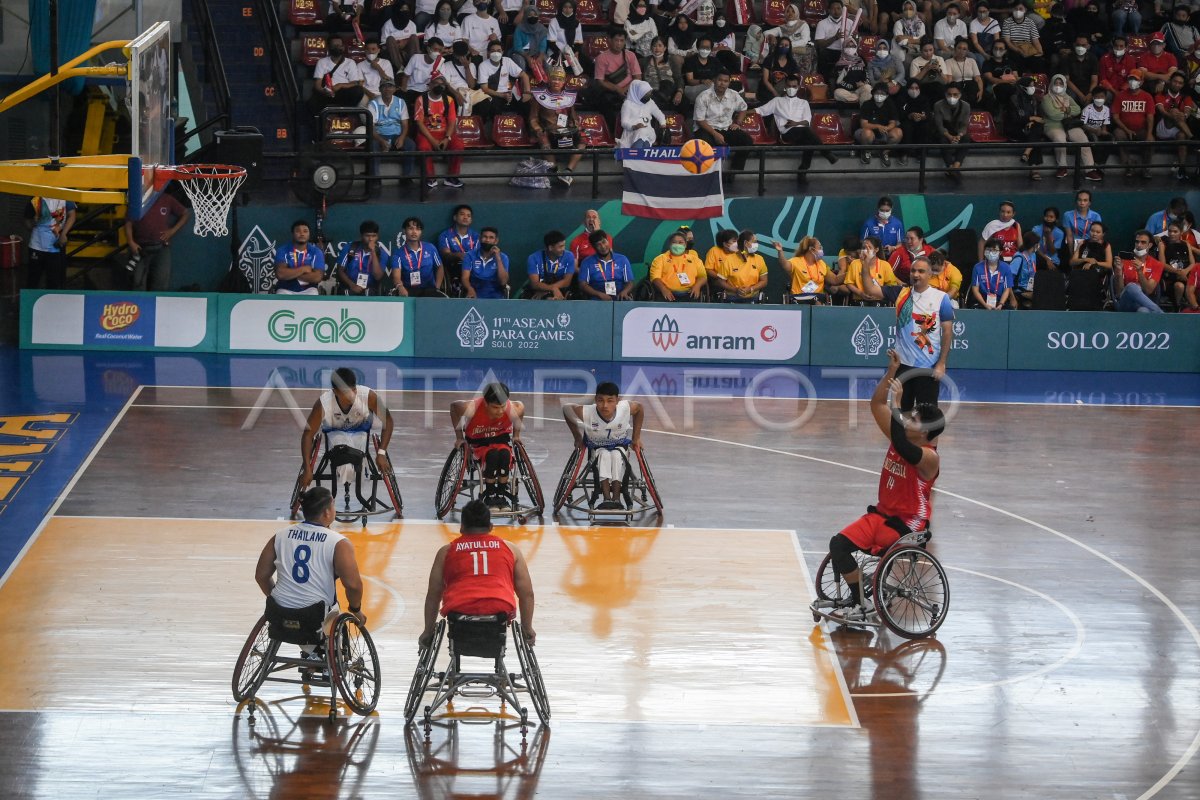 BASKET KURSI RODA PUTRA 3X3 INDONESIA MELAWAN THAILAND | ANTARA Foto