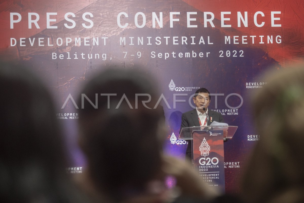 KETERANGAN PERS HASIL G20 DMM 2022 | ANTARA Foto