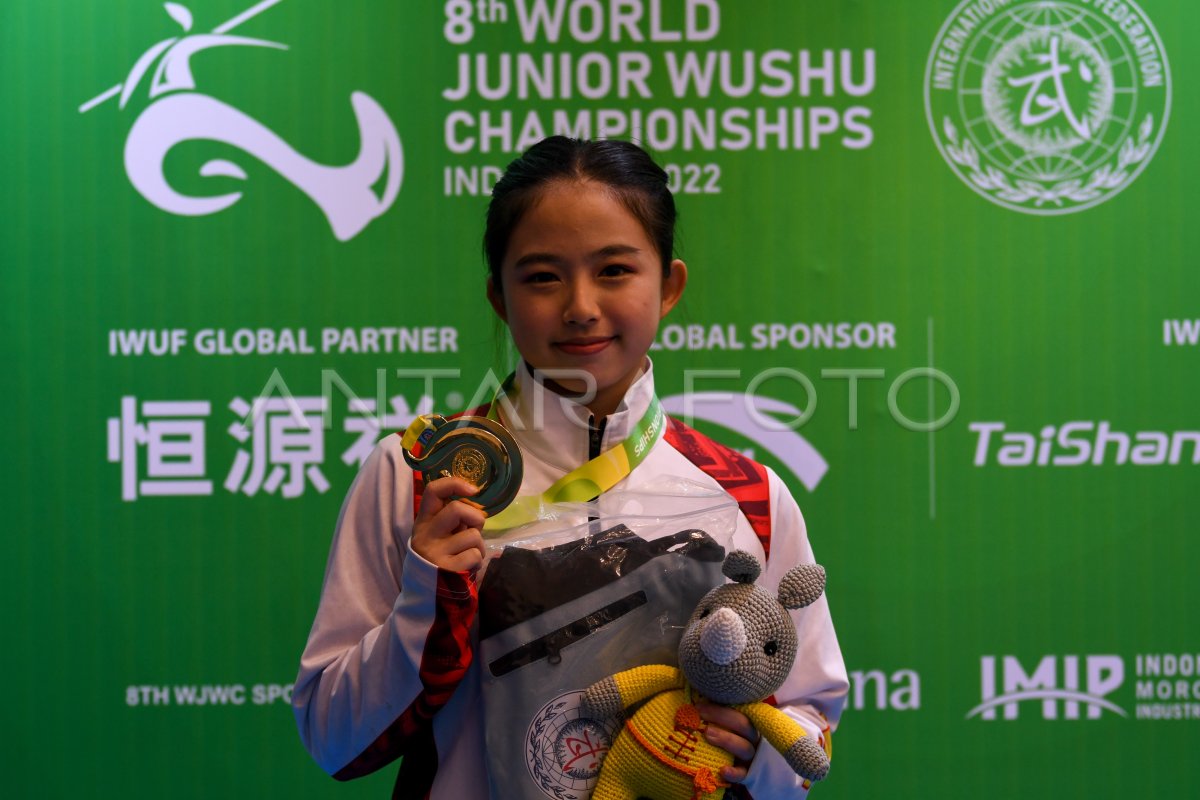 KYLIE KWOK RAIH GOLD WUSHU JUNIOR | ANTARA Foto