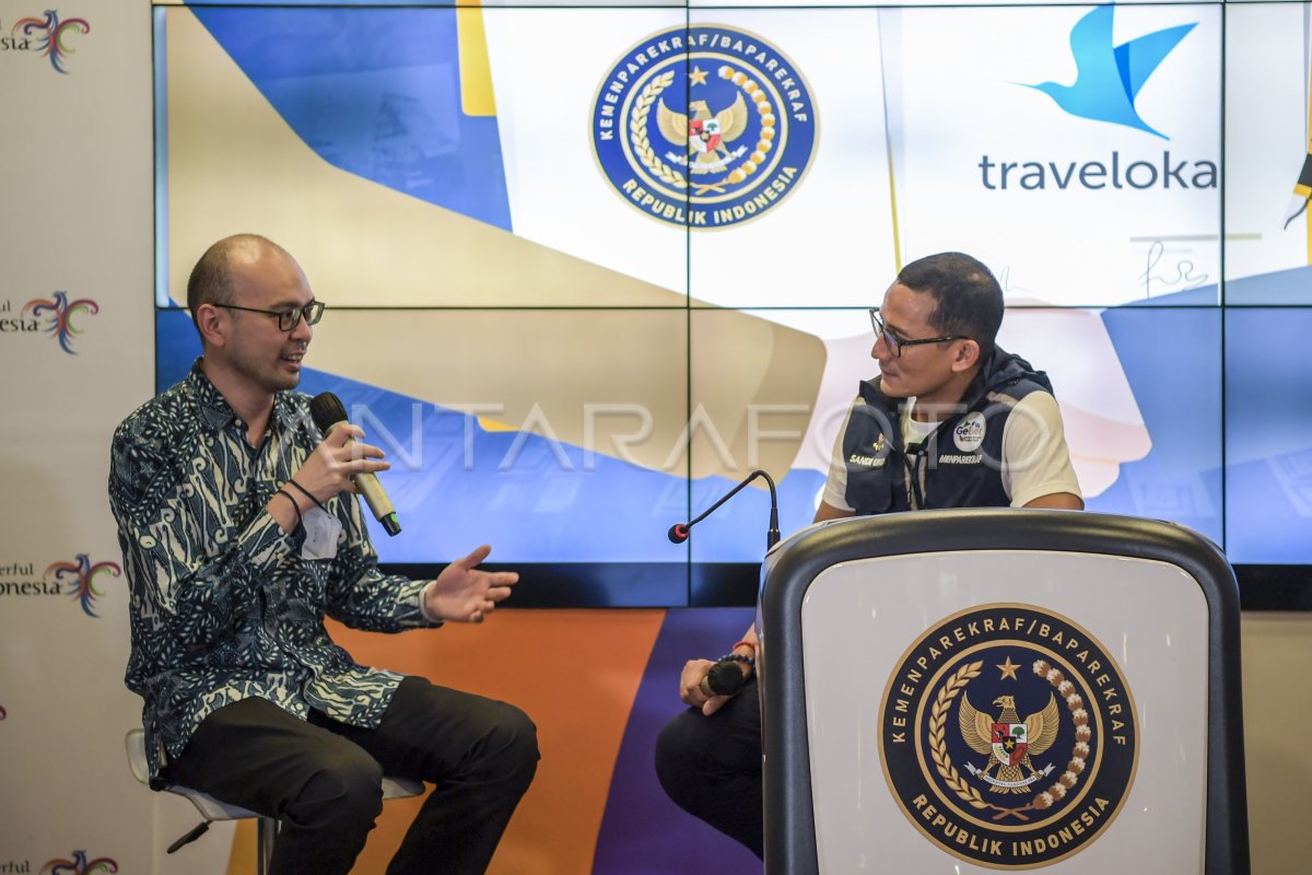 KERJA SAMA KEMENPAREKRAF DAN TRAVELOKA | ANTARA Foto
