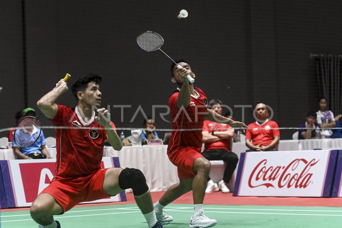 Indonesia raih emas bulu tangkis beregu putra SEA Games | ANTARA Foto