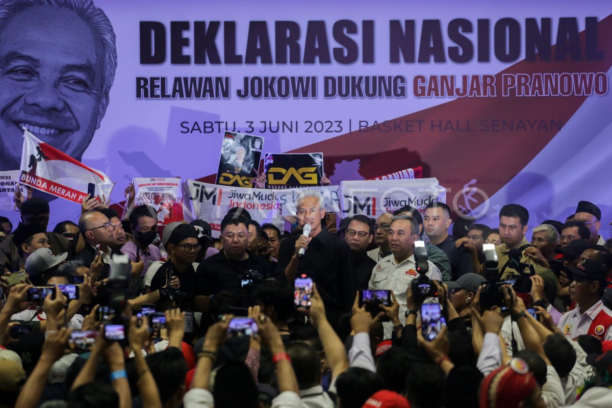 Deklarasi relawan Jokowi dukung Ganjar Pranowo | ANTARA Foto