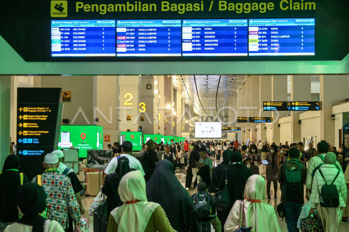 Arus balik libur Tahun Baru 2024 di Bandara Soeta | ANTARA Foto