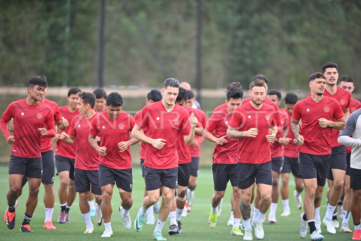 Latihan Timnas Indonesia jelang lawan Australia | ANTARA Foto