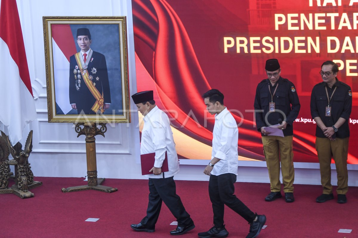 KPU tetapkan Prabowo-Gibran Presiden dan Wakil Presiden terpilih | ANTARA Foto