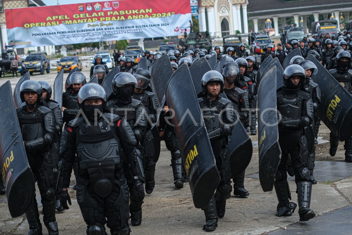 Gelar pasukan Operasi Mantap Praja Anoa 2024 | ANTARA Foto