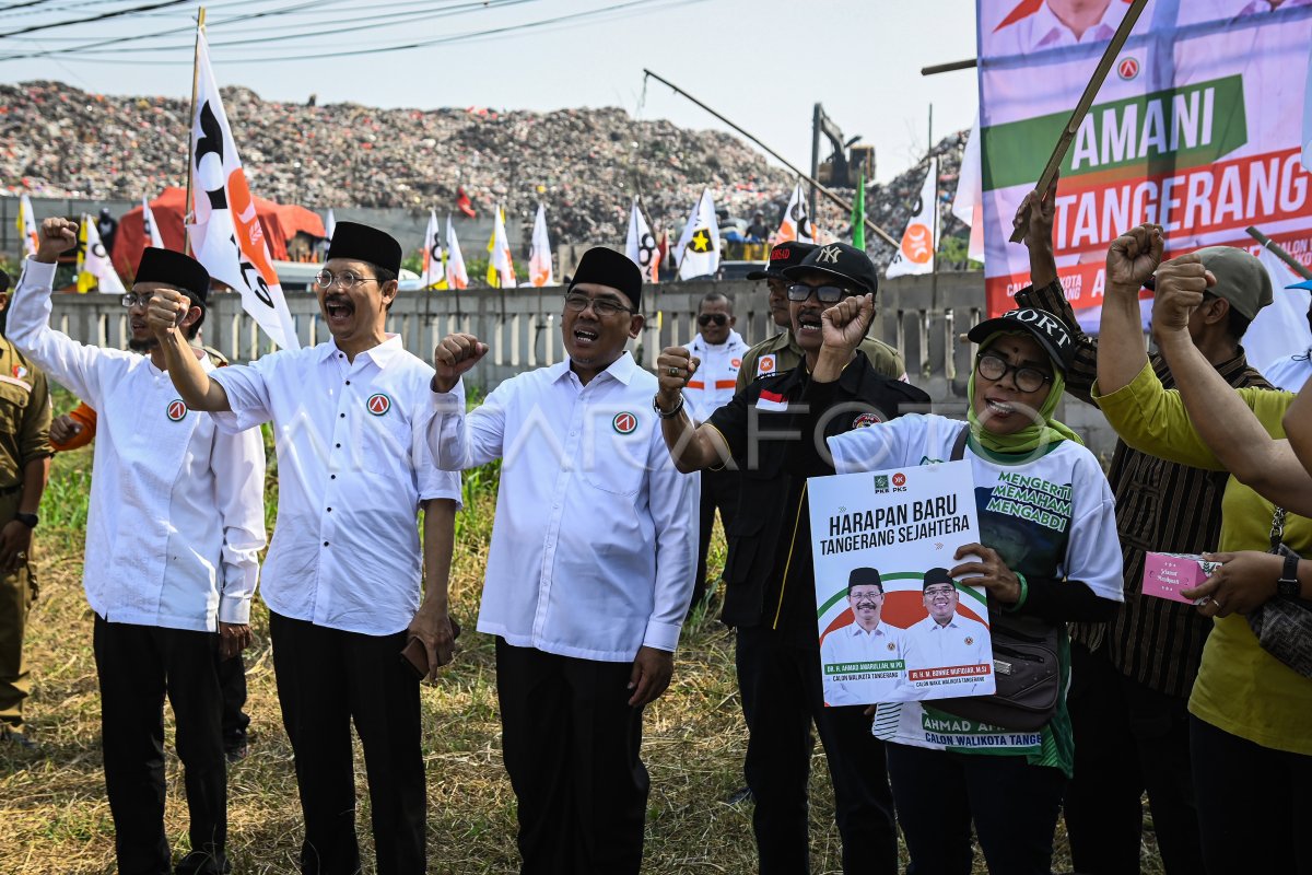 Deklarasi bakal calon Wali Kota Tangerang di TPA | ANTARA Foto Deklarasi bakal calon Wali Kota Tangerang di TPA | ANTARA Foto