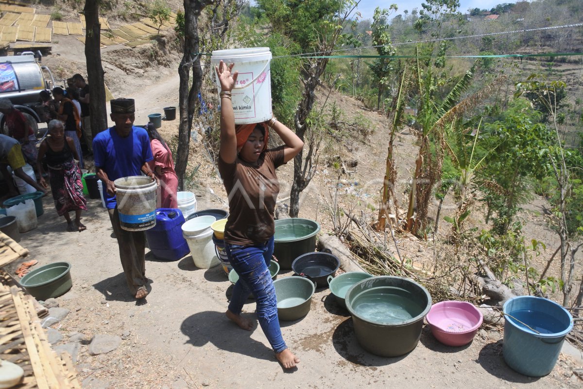 BPBD Situbondo distribusikan air bersih untuk warga | ANTARA Foto