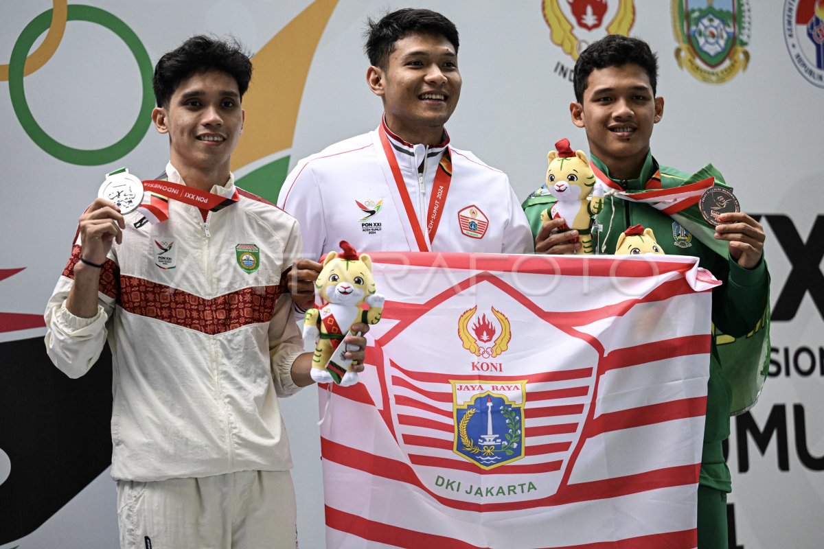 PON XXI Aceh-Sumut: Peraih medali loncat indah nomor papan 1 meter putra | ANTARA Foto