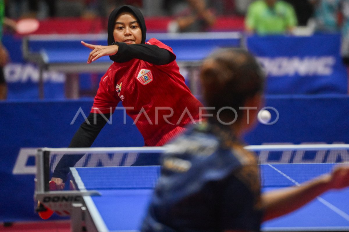 PON XXI Aceh-Sumut: DKI raih emas tenis meja beregu putri | ANTARA Foto