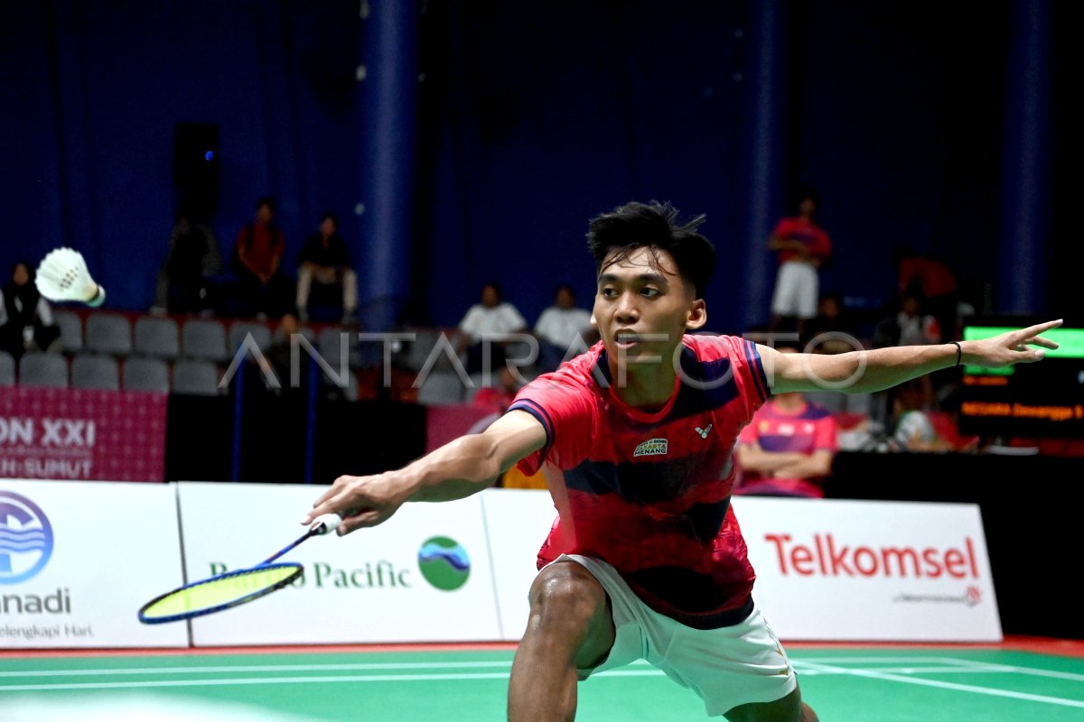 PON XXI Aceh-Sumut: Final bulu tangkis beregu putra | ANTARA Foto