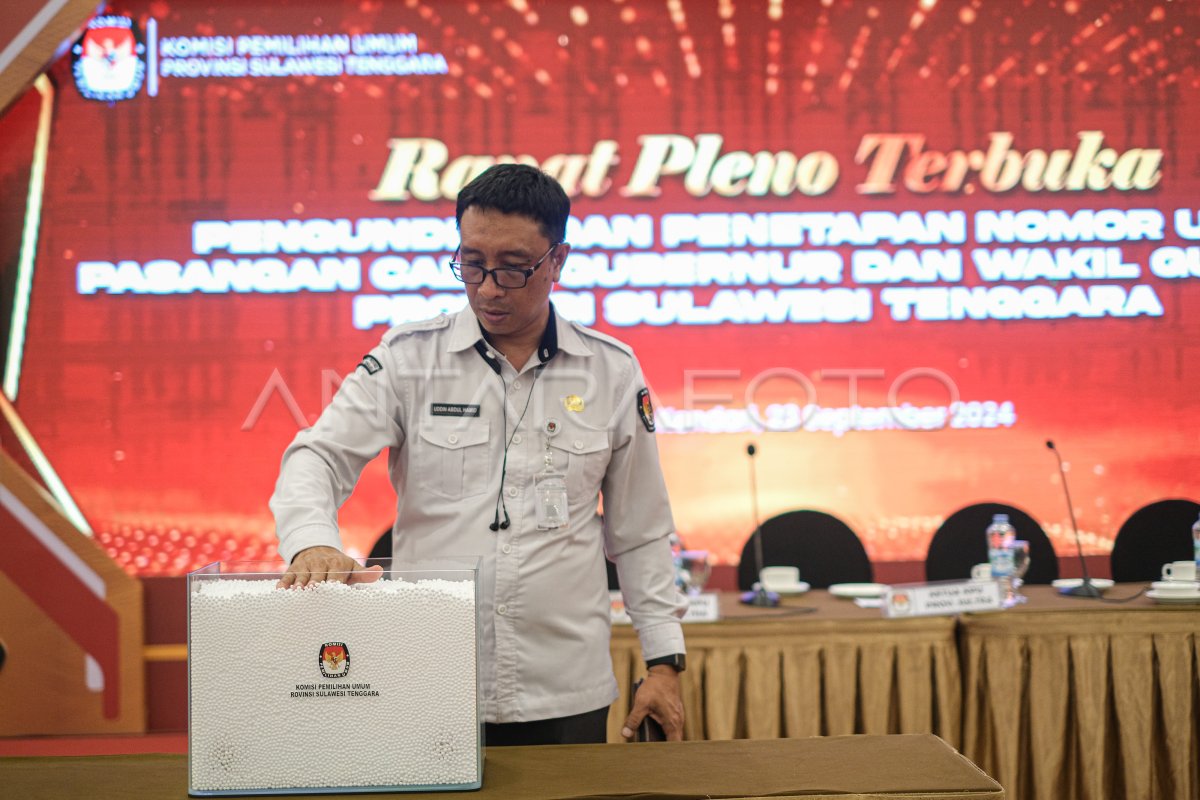 Penetapan nomor urut pasangan calon Gubernur Sultra | ANTARA Foto