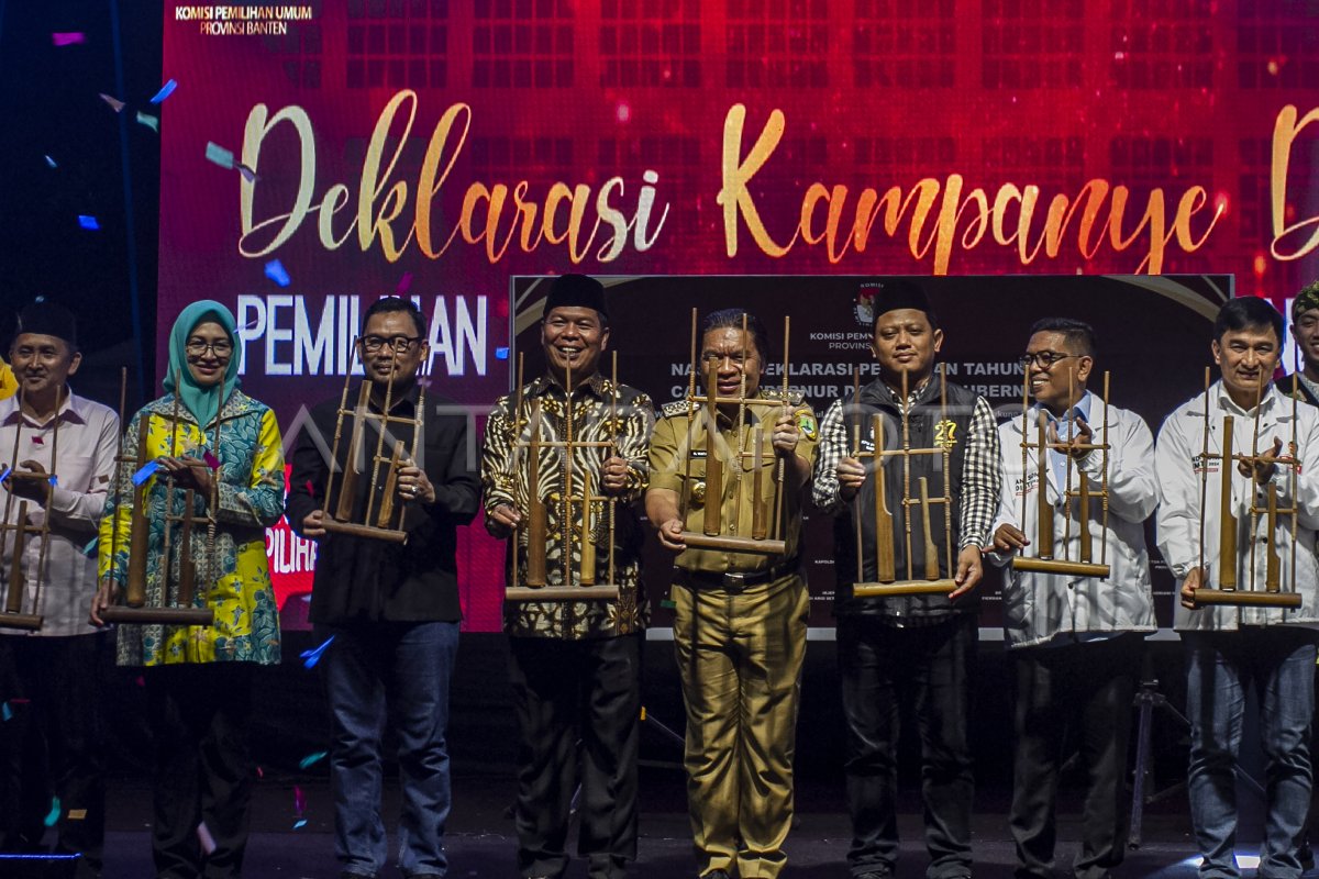 Deklarasi kampanye damai Pilgub Banten 2024 | ANTARA Foto