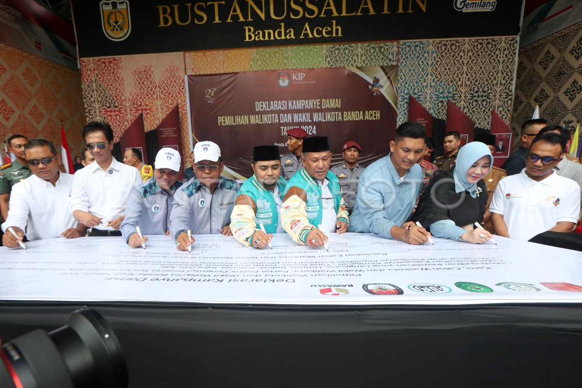 Deklarasi kampanye damai pilkada kota Banda Aceh | ANTARA Foto