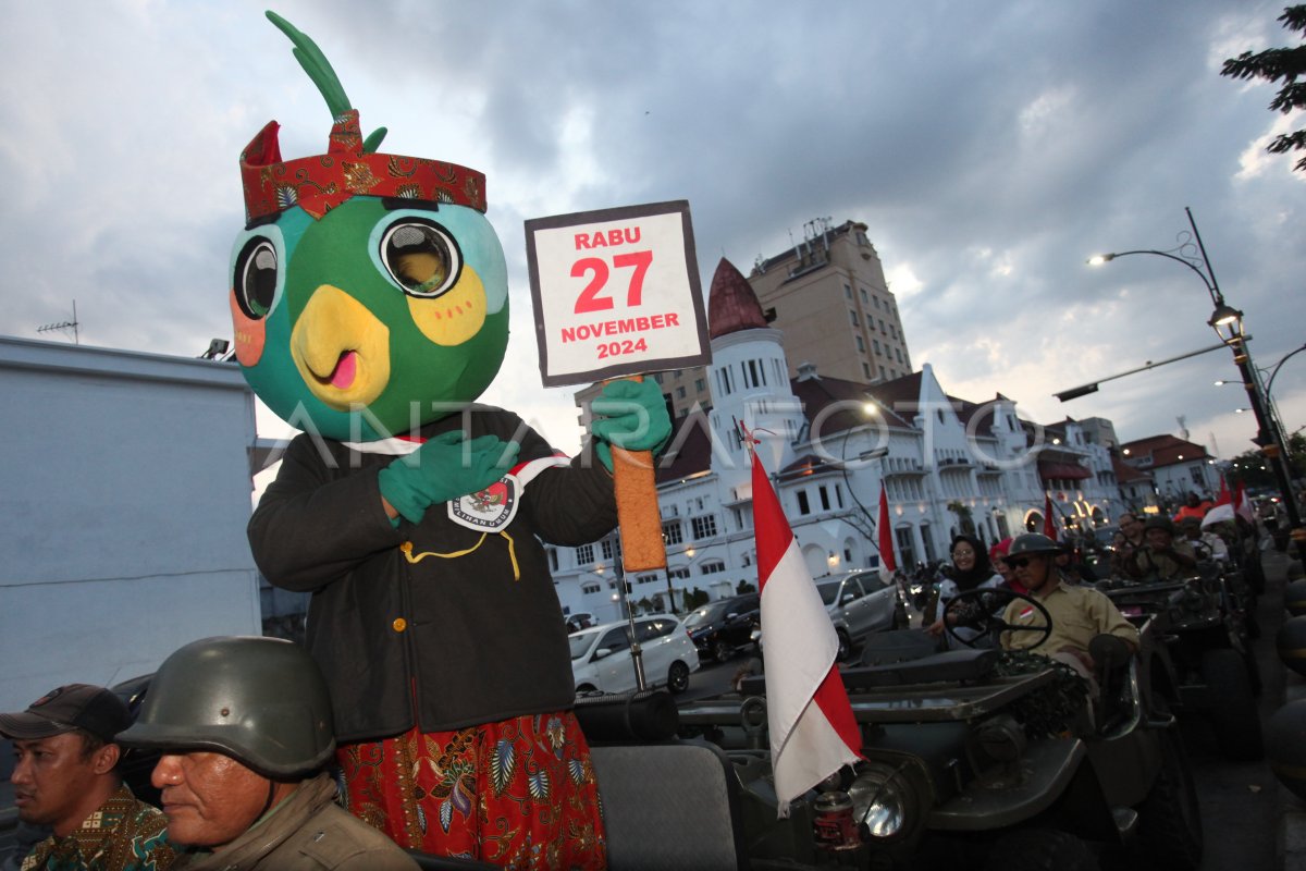 Kirab maskot Pilkada 2024 di Surabaya | ANTARA Foto