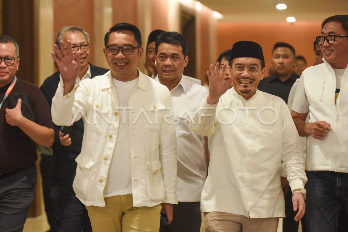 Ridwan Kamil-Suswono tanggapi hasil hitung cepat Pilkada | ANTARA Foto