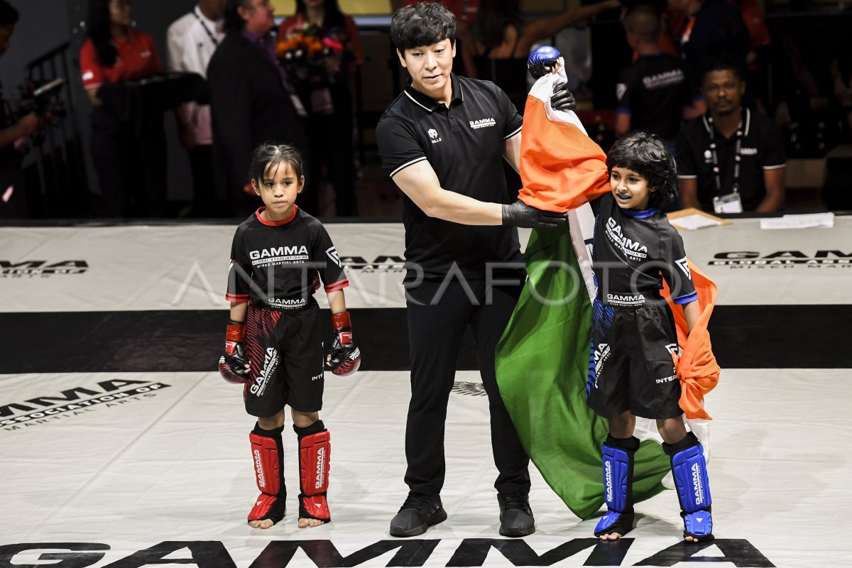 Pertandingan final U10 Girls 26Kg GAMMA MMA Championships 2024 | ANTARA Foto