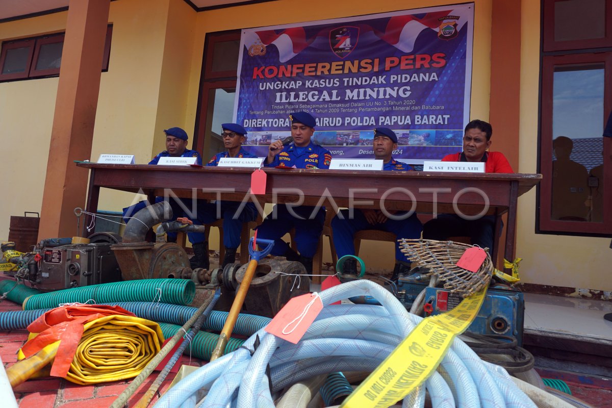Rilis kasus tambang emas ilegal di Raja Ampat Papua | ANTARA Foto