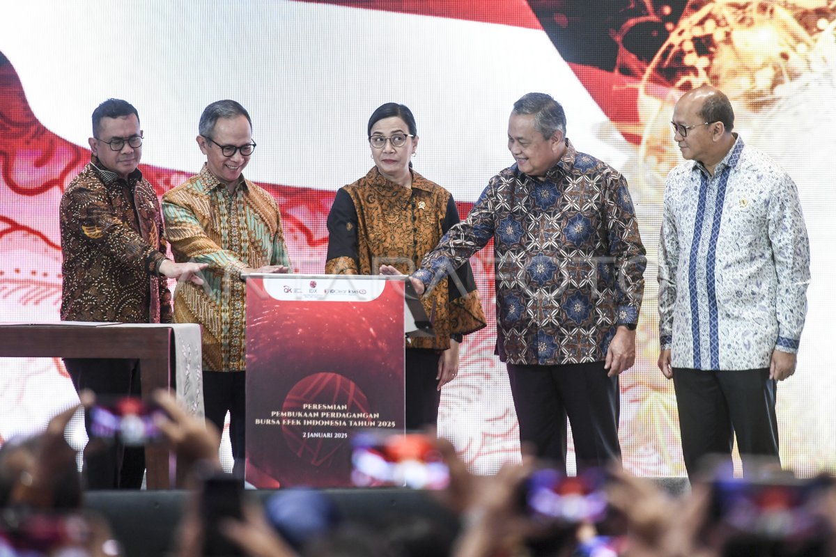 Pembukaan Perdagangan Saham Awal Tahun 2025 Antara Foto
