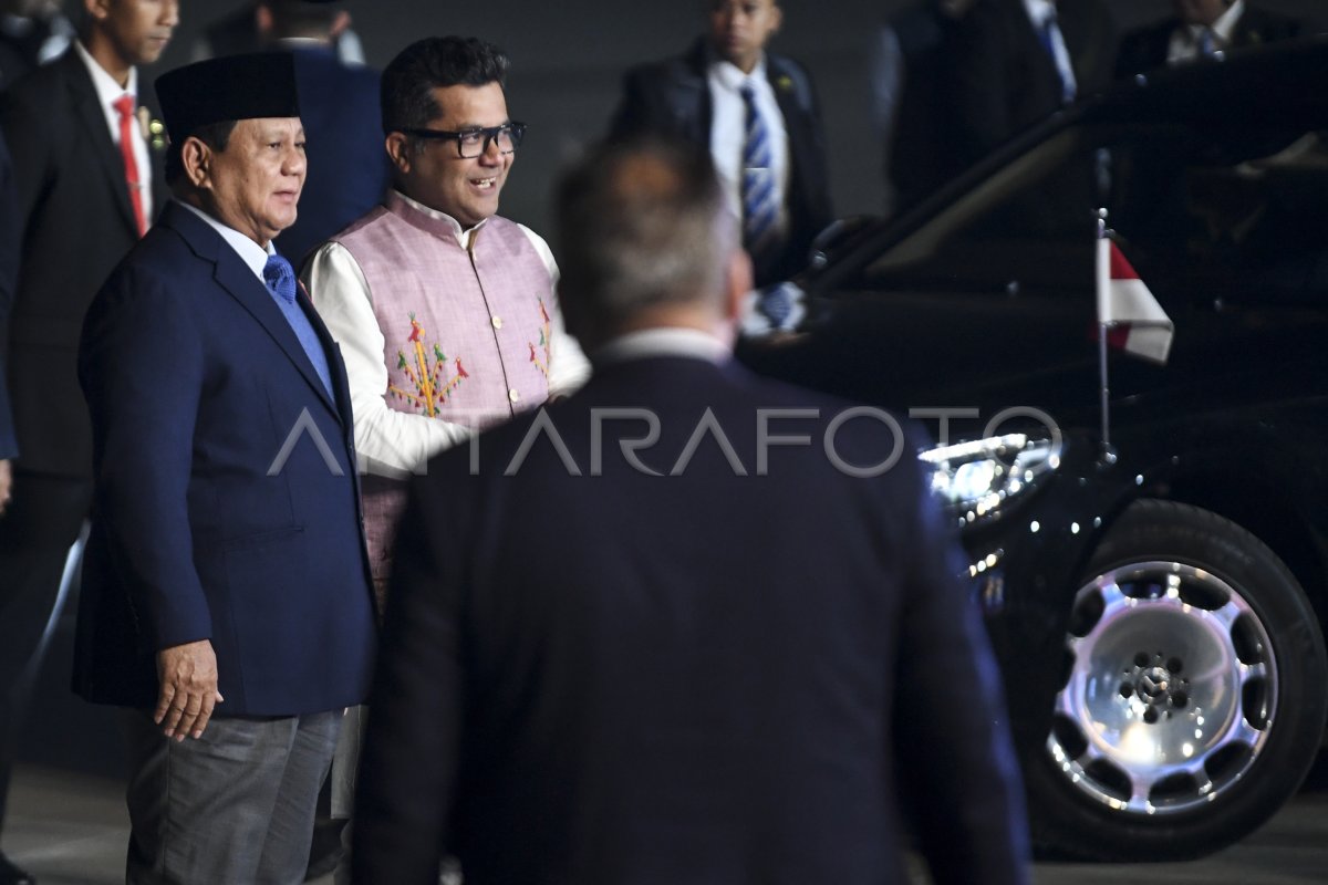 Presiden Prabowo tiba di India | ANTARA Foto