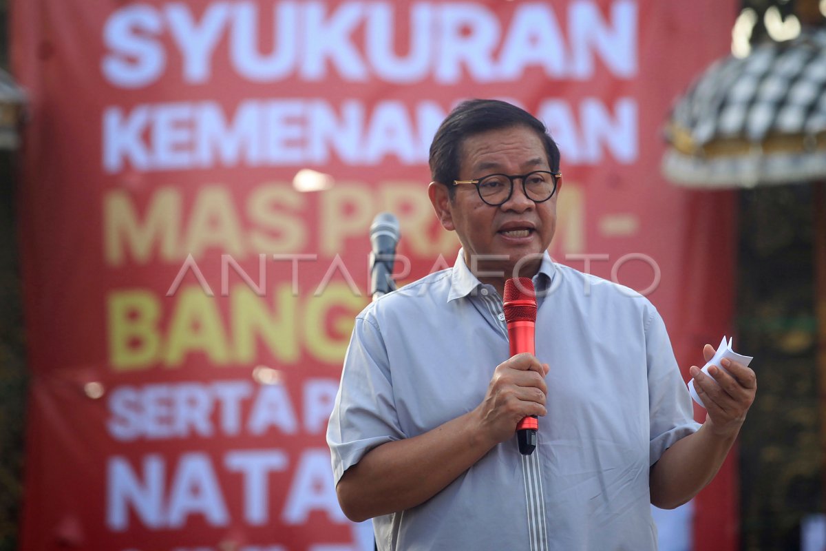 Syukuran kemenangan Pramono Anung dalam Pilkada Jakarta | ANTARA Foto