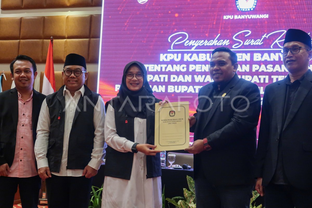 Penetapan Bupati dan Wakil Bupati Banyuwangi terpilih | ANTARA Foto