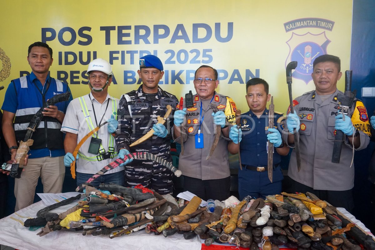 Rilis hasil pengamanan sajam selama Operasi Ketupat Mahakam | ANTARA Foto