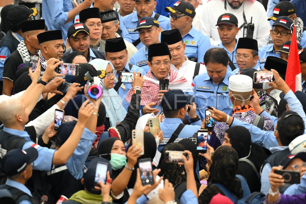 Pemulangan jamaah haji Indonesia ke tanah air | ANTARA Foto