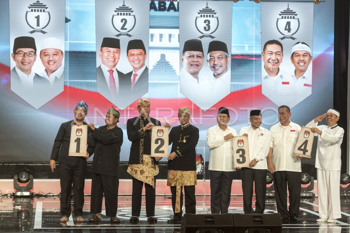 PENGUNDIAN NOMOR URUT CAGUB-CAWAGUB JABAR | ANTARA Foto