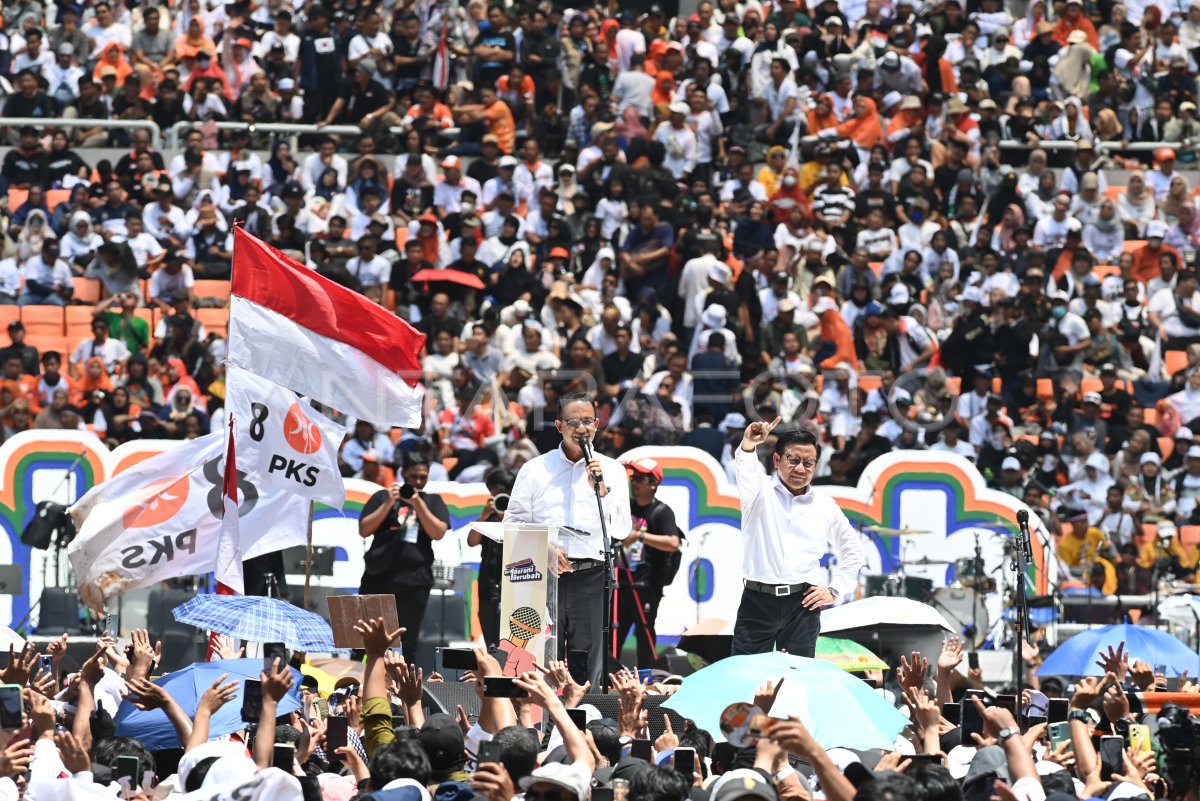 Anies-Muhaimin akbar campaign in JIS | ANTARA Foto