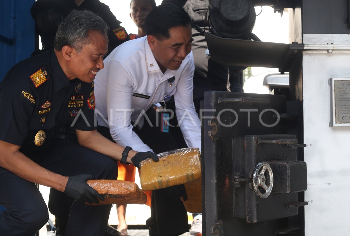 Bea Cukai Banten musnahkan barang bukti ganja | ANTARA Foto