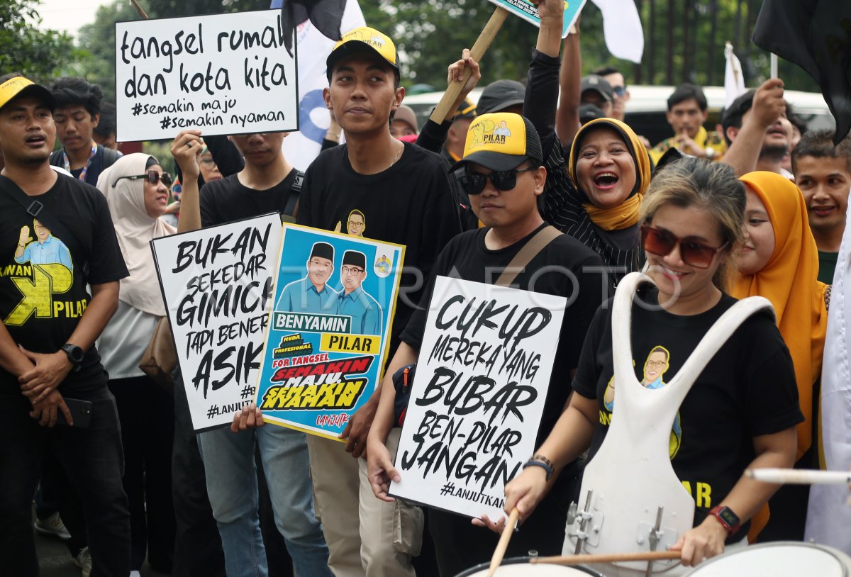 Pendaftaran bakal calon wali kota Tangsel Ben - Pilar | ANTARA Foto