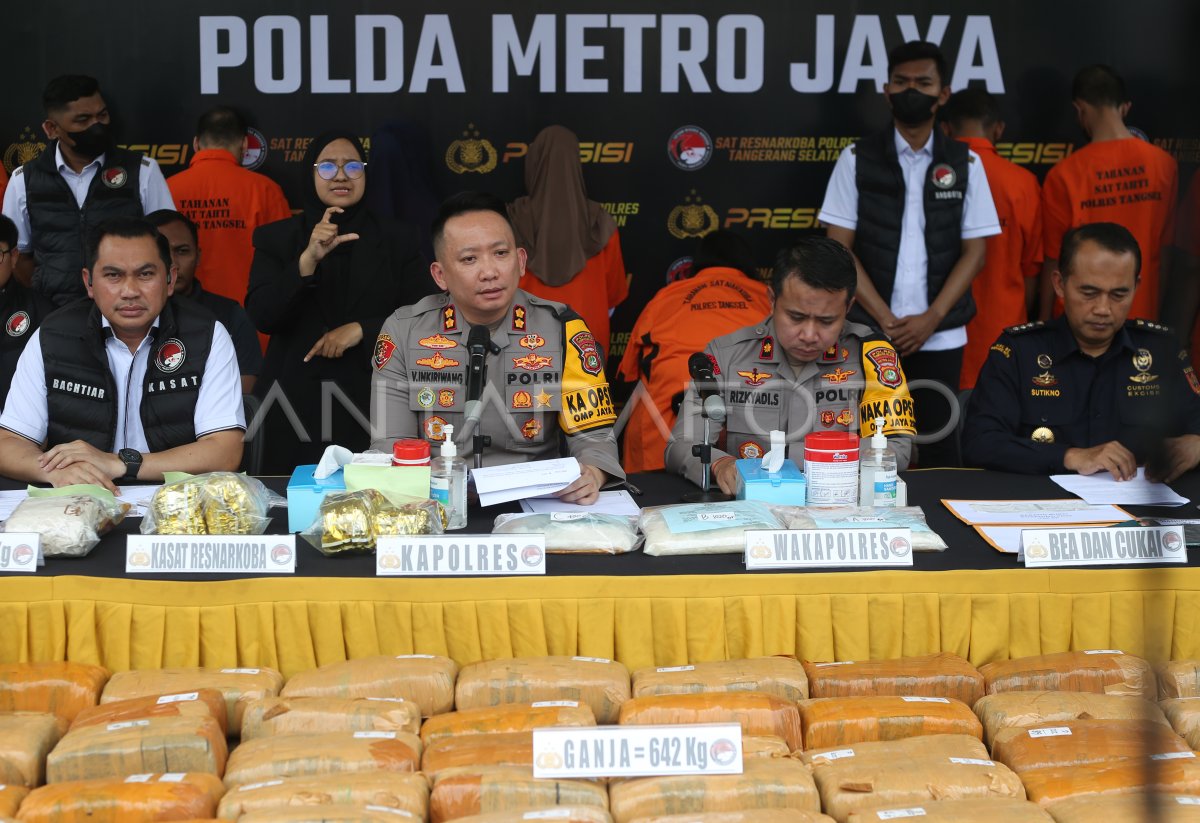 Polres Tangsel dan bea cukai gagalkan penyelundupan narkotika | ANTARA Foto