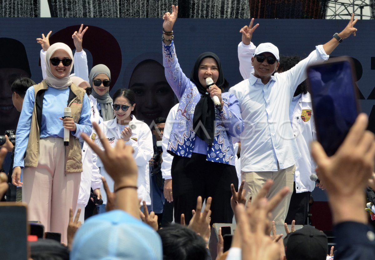 Kampanye akbar Mirza-Jihan di Bandar Lampung | ANTARA Foto