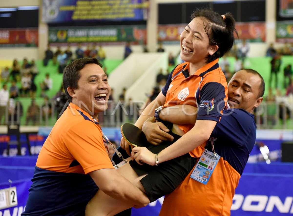 EMAS TENIS MEJA BEREGU PUTRI DKI JAKARTA | ANTARA Foto